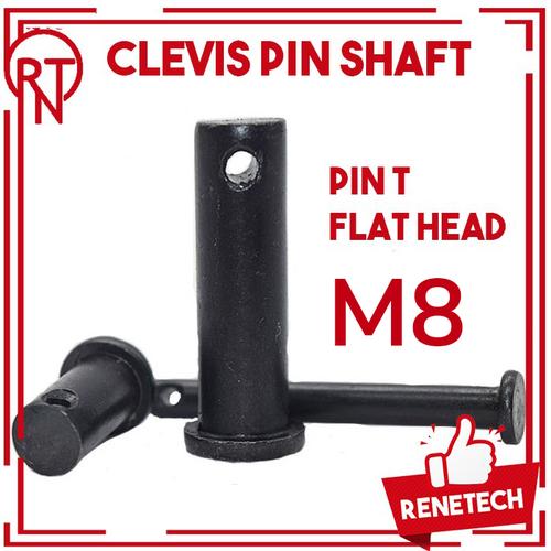 Jual Clevis Pin Shaft Pin T Type Flat Head M8 (M1715D) - 8x40mm - Kota ...