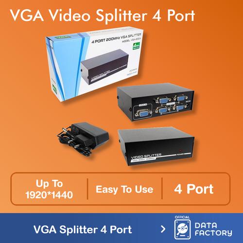 Jual VGA Splitter 4 port / VGA Video Splitter 4Port 1920*1440 VGA-2004 ...