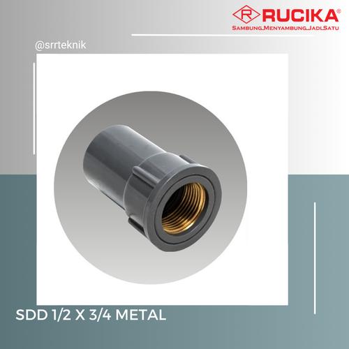 Jual Rucika Sock Drat Dalam SDD PVC 1/2" x 3/4" AW / Faucet Socket ...