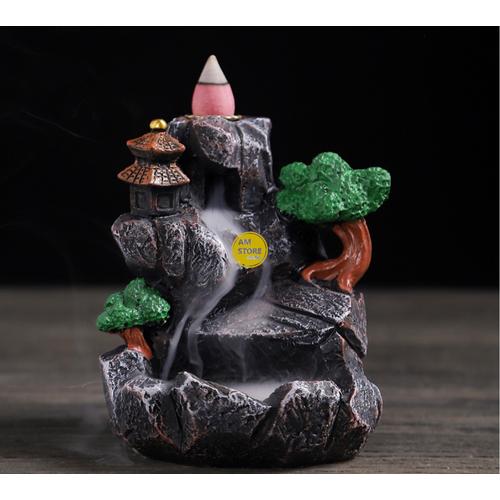 Jual tempat dupa kerucut asap air terjun hiolo hiasan meja bentuk pohon ...