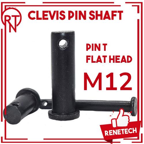 Jual Clevis Pin Shaft Pin T Type Flat Head M12 (M1715F) - Kota Surabaya ...