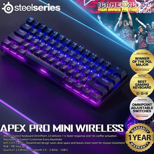 Jual Steelseries Apex Pro Mini Wireless 60% RGB Omnipoint Gaming ...