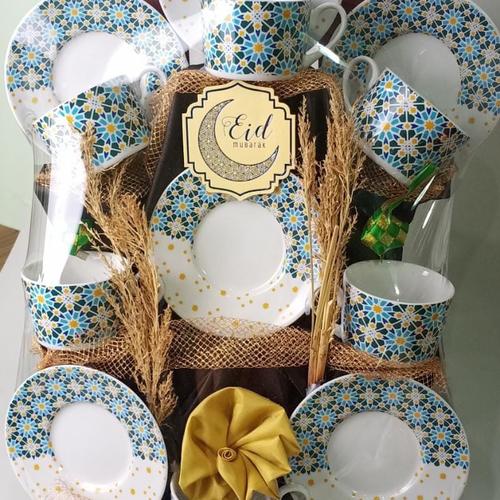 Jual Tea set + box kayu Parcel Pecah Belah Mewah Parcel gelas set ...