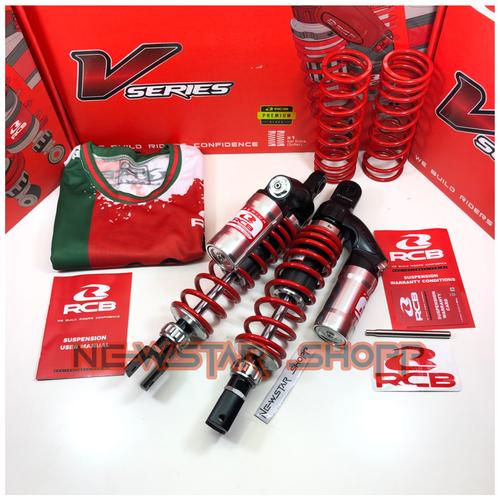 Jual shock rcb vd series xmax 250 350mm black original - Merah, 350mm ...