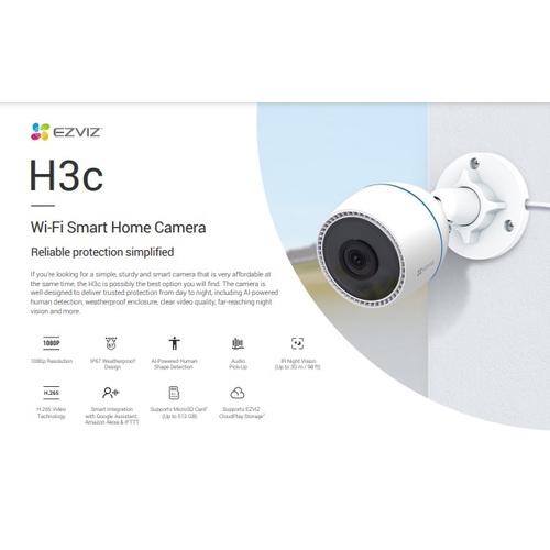 Promo EZVIZ H3C 2MP COLOR NIGHT WIFI IP CAMERA CCTV OUTDOOR Cicil 0% 3x ...