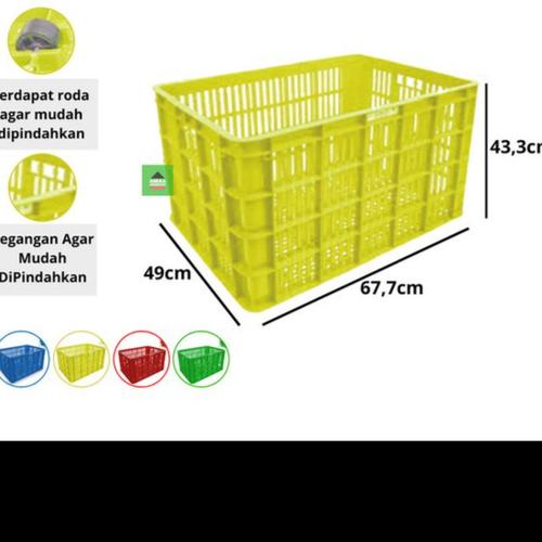Jual Kontainer Barang Industri Roda Green Leaf Krat Container Paket ...