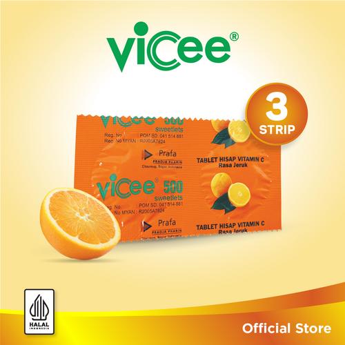 Promo Vitamin C Vicee Jeruk 3 strip - - Darya-Varia Official Store ...