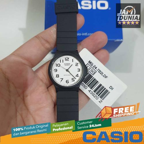 Jual JAM TANGAN PRIA WANITA CASIO ORIGINAL ANALOG HITAM RUBBER MQ-24-7B2 CASIO MQ 24 7B2 CASIO ...
