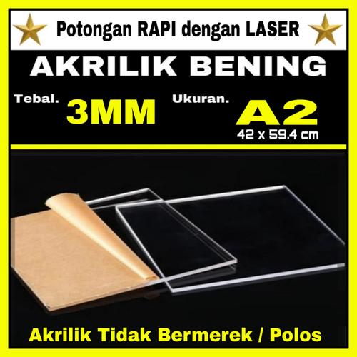Jual AKRILIK BENING 3mm A2 / Acrylic lembaran / Tidak Bermerek / Polos ...