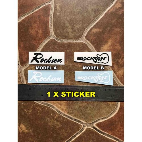 Jual Sticker Headstock Gitar Logo Tulisan Rockson Strato Tele Lespaul Sg - A HITAM PLASTIK ...