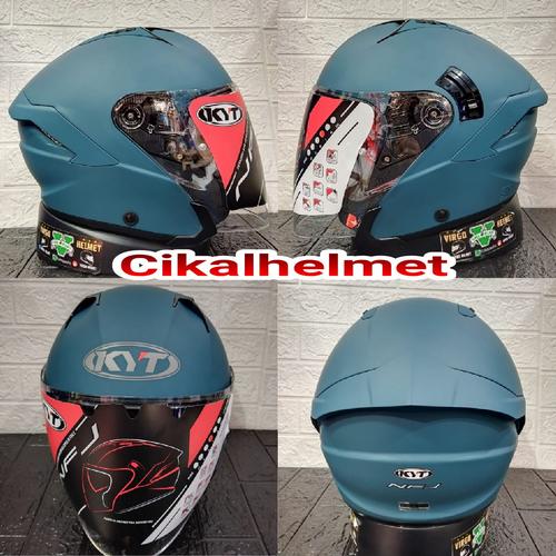 Jual HELM KYT NFJ SOLID NEW FLAIN MATT EMERLAND GREEN KYT NFJ ORIGINAL ...