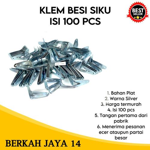 Jual KLEM SIKU KURSI LEMARI isi 100 pcs ukuran 5,5x5,5 cm BAHAN BESI ...