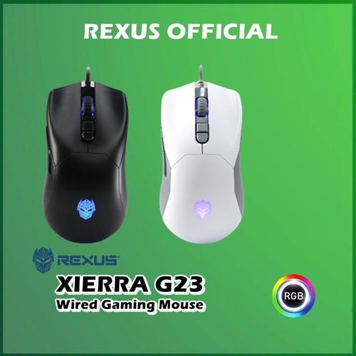 Promo Rexus Xierra G23 RGB Wired Gaming Mouse Lightweight G 23 - White ...