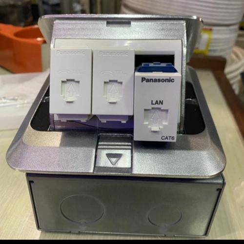Promo stop kontak lantai panasonic telp data cat6 floor soket cat 6 ...