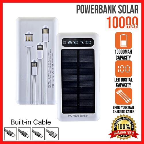 Jual Powerbank Solar Tenaga Surya LED Indikator Multifungsi 10000 mAh ...