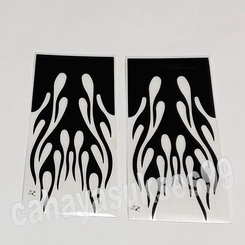 Jual Sticker Cutting API Flame HITAM Spakbor Motor Body Mobil Stiker ...