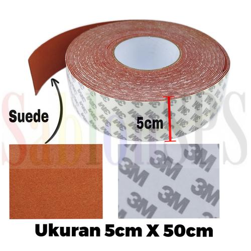 Jual KAIN SUEDE KAIN MERAH LEMBUT UNTUK KAPE SCRAPPER 5CM X 50CM ...