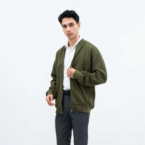 Promo Houseofcuff Jaket Katun Outer Bomber Smart Casual Hijau Army - L ...