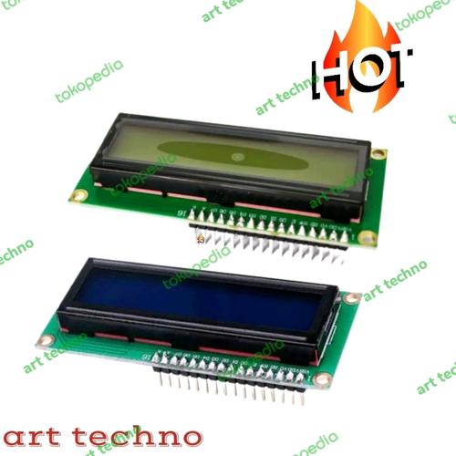 Jual LCD solder header male Display 1602 16x2 green biru hijau blue ...