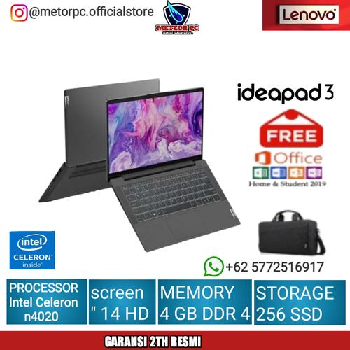 Jual LENOVO IP3 celeron n4020 4gb/256gb ssd/win11+office2021 home&studnt - Hitam - Kota Bekasi ...