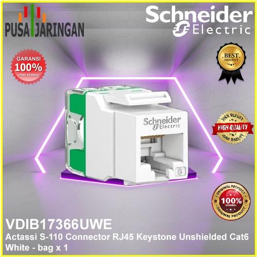 Jual Schneider VDIB17366UWE Actassi S-110 Connector RJ45 Keystone ...