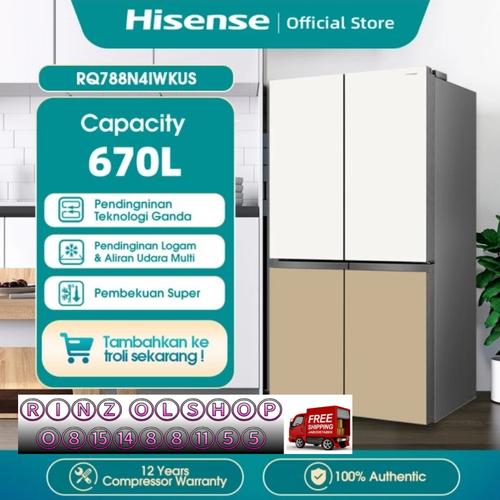 Promo KULKAS HISENSE RQ788N4IWKUS SIDE BY SIDE 4 PINTU MULTI DOOR ...