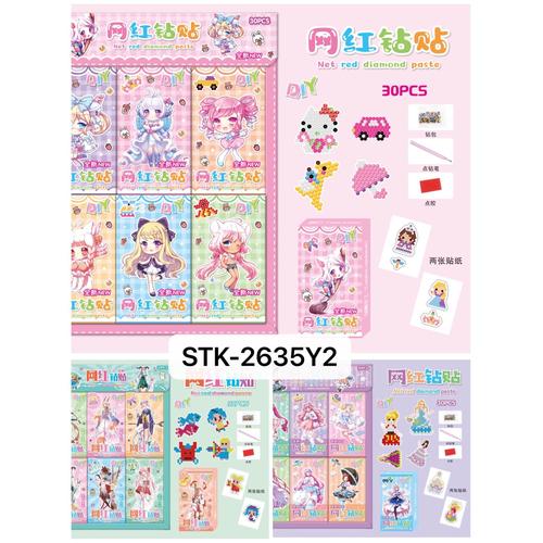 Jual DIY Stiker diamond painting Karakter Kemasan Sachet / Stiker Viral ...
