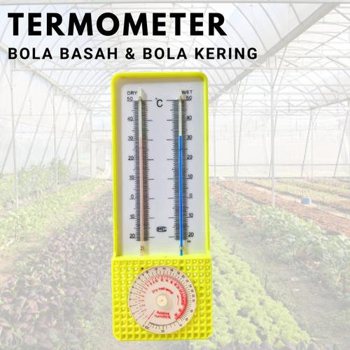 Jual Thermometer Wet and Dry Termometer Bola Basah dan Bola Kering ...