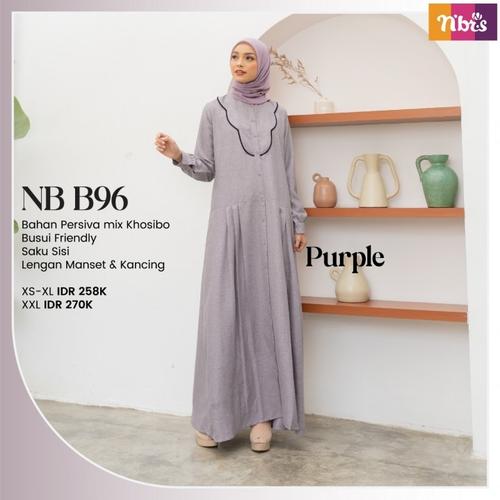Jual Gamis Nibras NB B96 Warna Biru Muda Light Blue Plain Dress Pastel ...