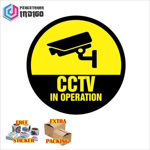 Jual papan tanda sign board bulat cctv in operation - Kab. Bekasi ...