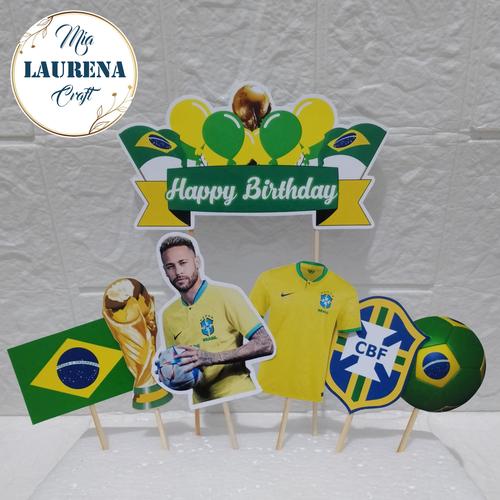 Jual topper happy birthday tema negara Brasil Neymar Brazil - Kota ...