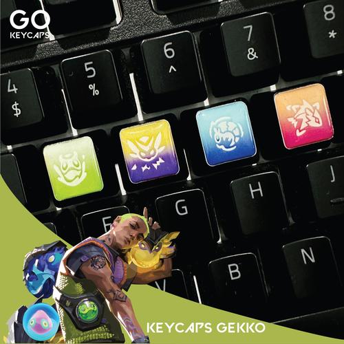 Jual Keycaps Keyboard PBT Gekko Valorant Resin Gaming - Hitam - Kota ...