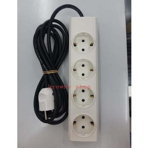 Jual Stop Kontak Broco 4 Lubang Kabel 5 meter / Colokan Terminal ...