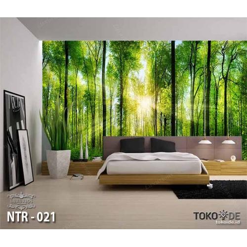 Jual 3D Wallpaper Custom | Sticker pemandangan Stiker hutan Forest ...