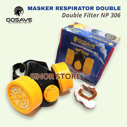 Jual Masker Respirator Double Filter NP306 Anti Asap, Debu Dan Chemical ...