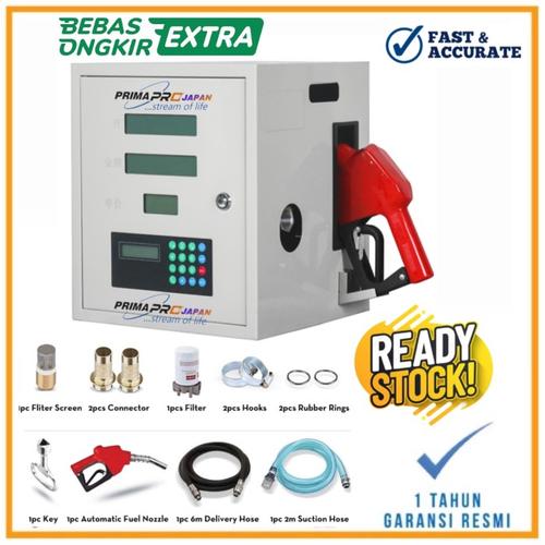 Jual Pompa Transfer BBM Flowmeter Digital Minyak Solar Ac 220v fuel ...