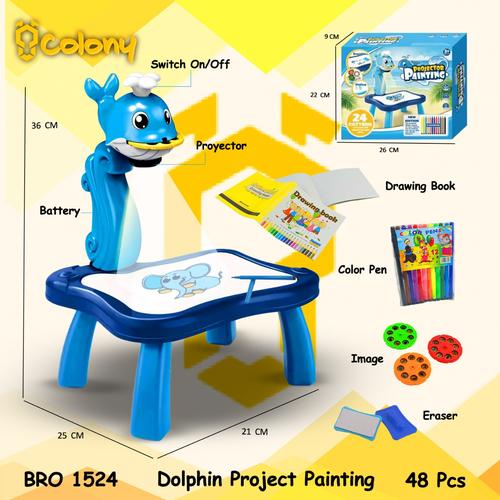 Jual Mainan Anak Permainan Edukasi Meja Belajar gambar Proyektor ...