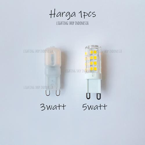 Jual Lampu halogen Kacang led kaki G9 3W 220V white / warm white susu ...