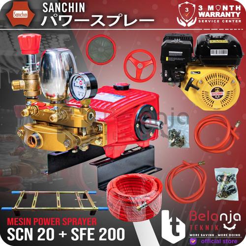Promo Sanchin SCN 20 Mesin Power Sprayer Steam + Engine Firman SFE 200 ...