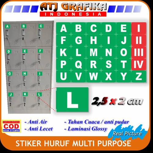 Promo Stiker huruf multi fungsi sticker rak loker barang dll - Kab ...