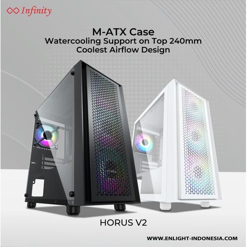 Jual Casing Infinity Horus V2 - M ATX Case with coolest Airflow Design ...