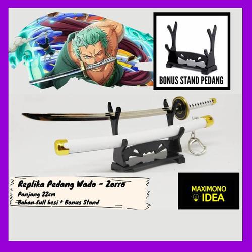 Jual Gantungan Kunci Pedang Anime One Piece Zoro Wado Ichimonji - Stand ...
