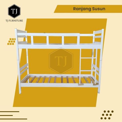 Jual Ranjang Tingkat / BUNK BED / Ranjang Susun Kayu 120 x 200 cm Putih ...