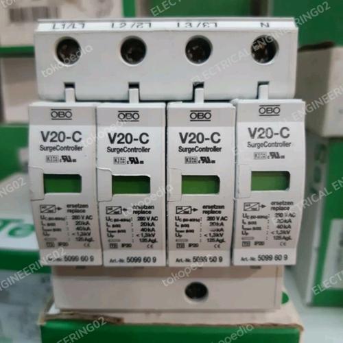 Jual SURGE ARRESTER OBO 4P V20-C 280V AC ORIGINAL - Jakarta Pusat ...