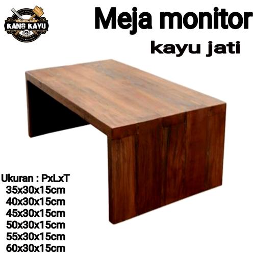 Jual Meja monitor kayu stand monitor komputer meja pc gaming meja ...