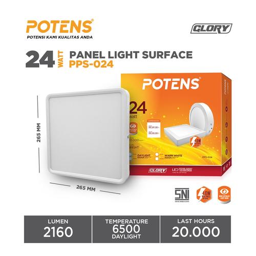 Jual Lampu LED OB Panel Potens 6/12/18/24W PUTIH - Round/Bulat, 18w ...