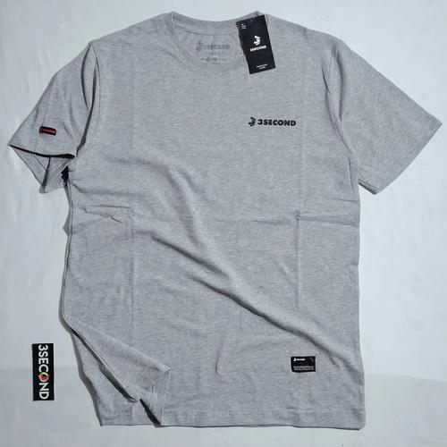Promo PROMO KAOS 3SECOND / KAOS DISTRO PRIA THREE SECOND - Abu-abu, M ...
