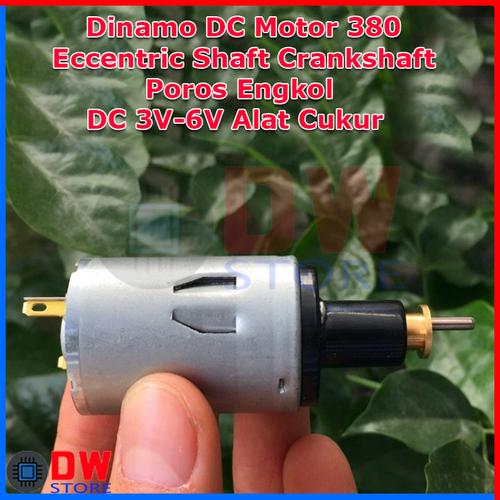 Jual Dinamo DC Motor RS-380 3V-6V Eccentric Crankshaft Engkol Mesin ...