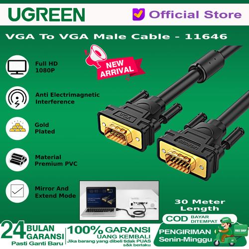 Jual UGREEN Kabel VGA To VGA Male Full HD 1080P High Quality 2m 5m ...