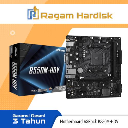 Promo ASRock B550M-HDV (AMD AM4, B550, DDR4) - Motherboard Cicil 0% 3x ...